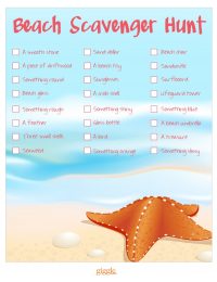Beach Scavenger Hunt Printable - Giggle Magazine