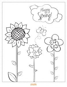 Spring Coloring Page - Giggle Magazine